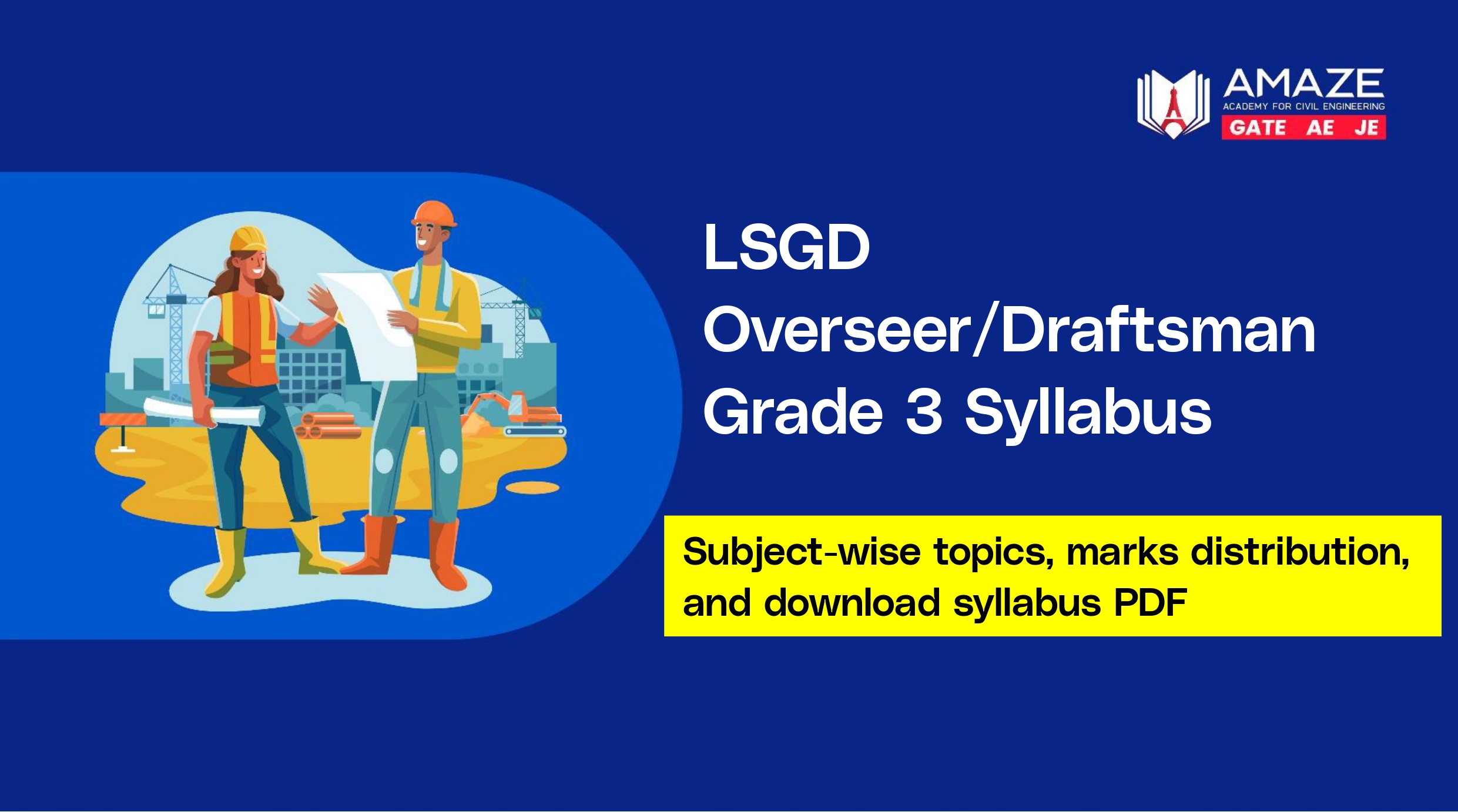 LSGD Grade 3 Syllabus Latest 2026: Overseer/Draftsman Syllabus